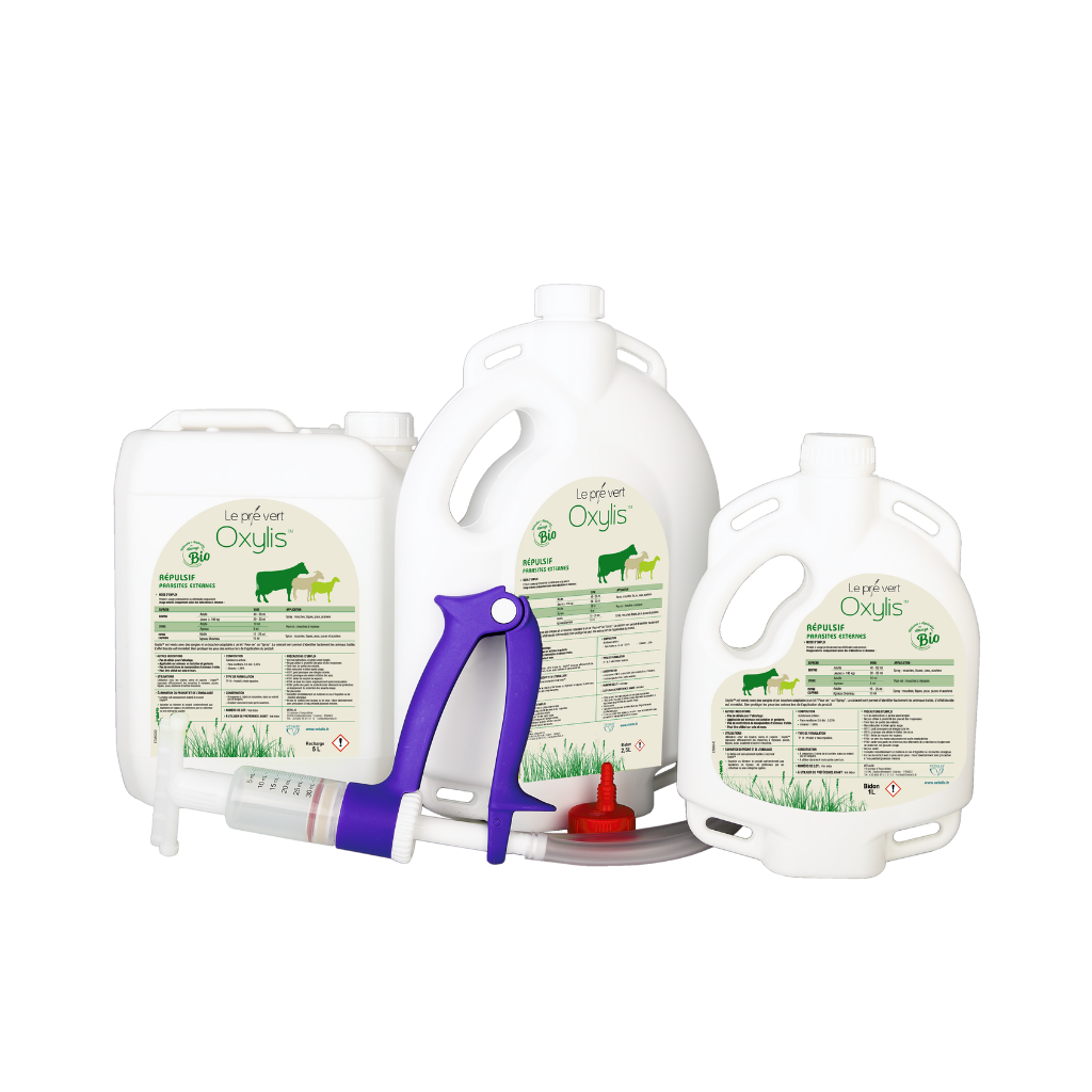 Oxylis Bovins : répulsif bio en spray (mouches, tiques, poux)